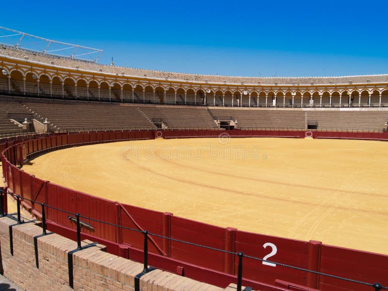 Bullfight Arena of Seville, Spain Stock Photo - Image of attraction ...
