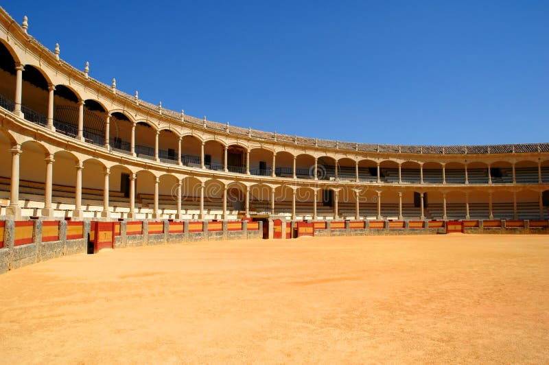 Bullfight arena in Spain stock photo. Image of yellow - 1138928