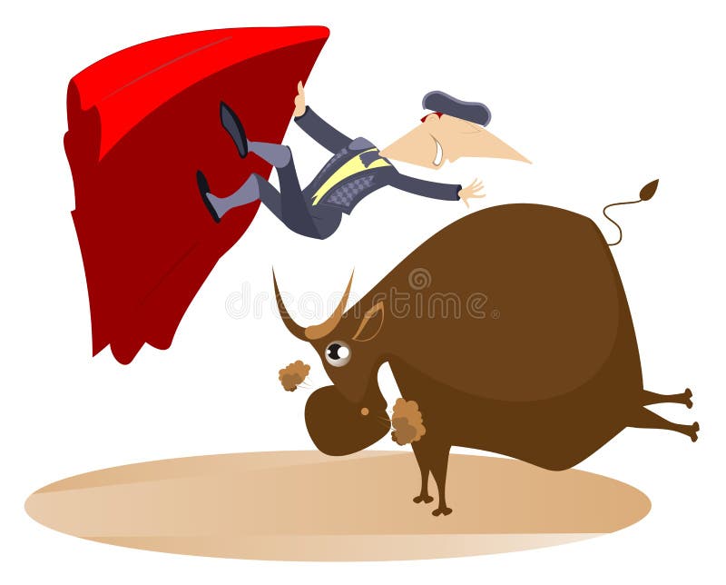 Bullfight stock vector. Illustration of sport, horn, cartoon - 57127231