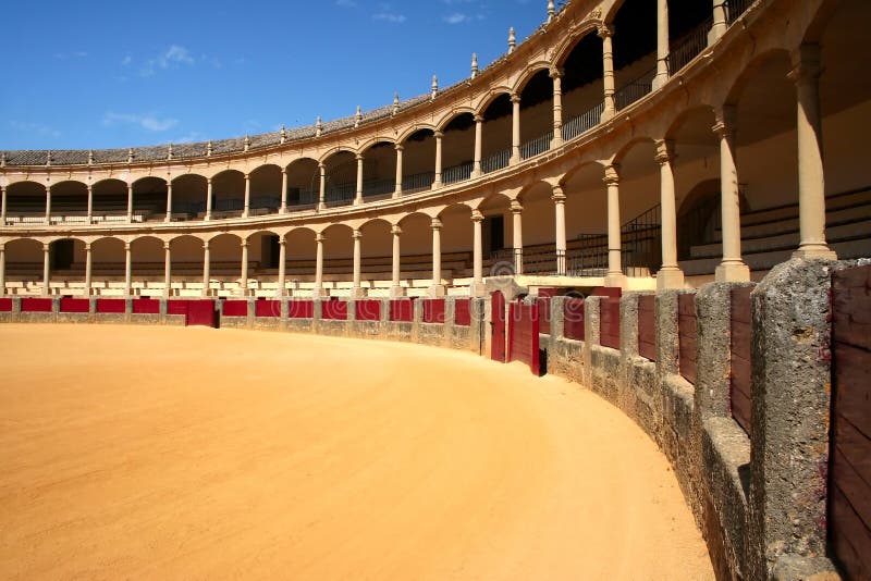 Bullfighting Arena in Ronda Stock Image - Image of andalous, tradition ...