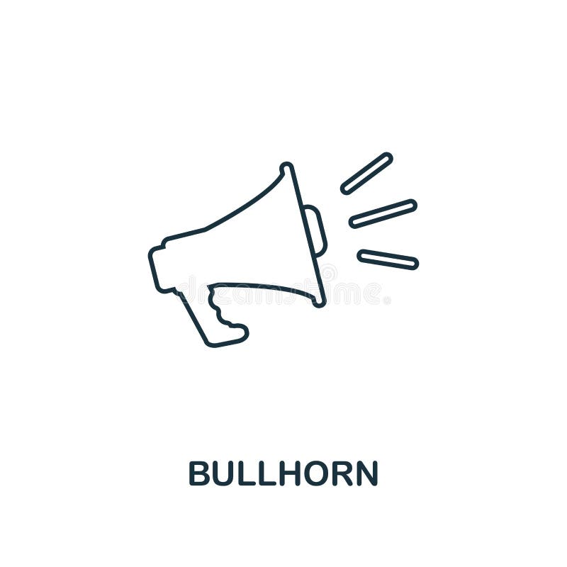 Bullhorn Icon. Line Style Icon Design. UI. Illustration of Bullhorn ...