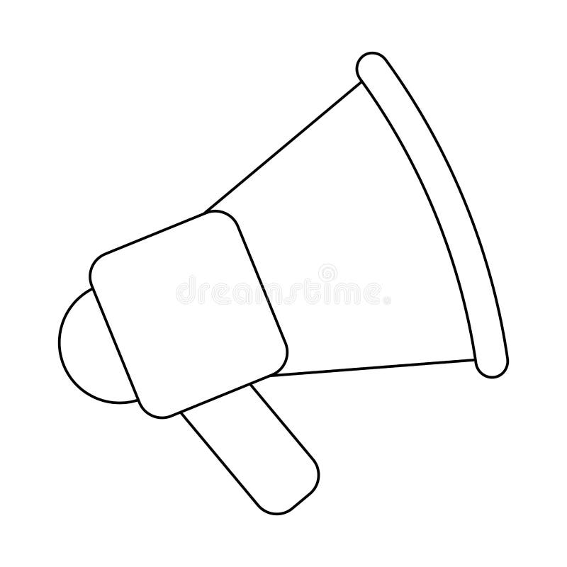 Bullhorn Megaphone Symbol Black and White Stock Vector - Illustration ... Bullhorn Megaphone Symbol Black and White Stock Vector - Illustration ...