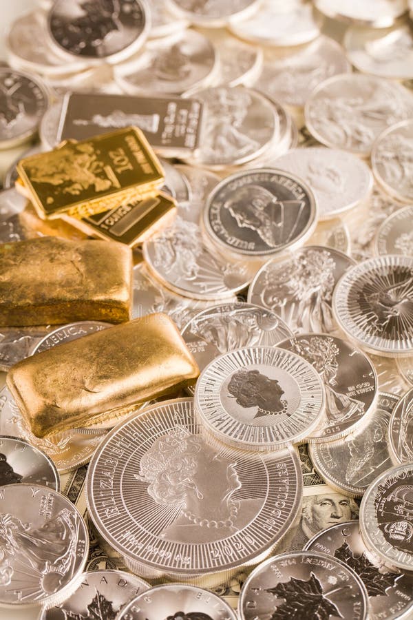 Bullion coins stock photo. Image of dollar, silver, closeup - 274161484