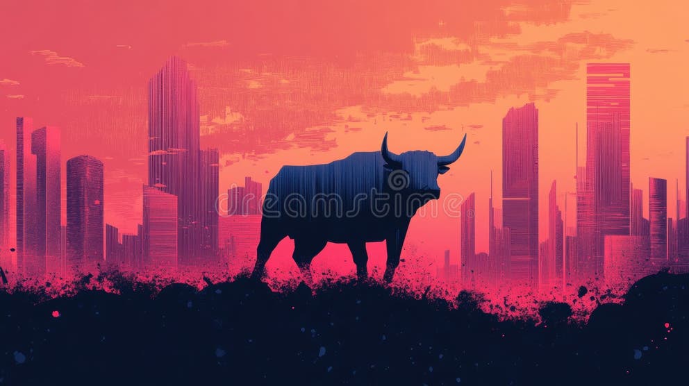 Bullish Bitcoin Chart and Cryptocurrency Concept Illustration Stock ...