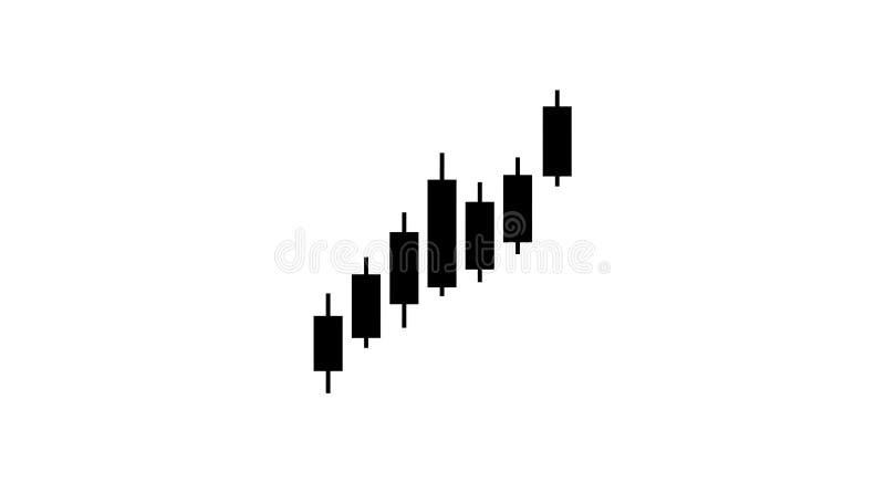 Bullish Candlestick Chart Pattern Stock Illustration - Illustration of ...