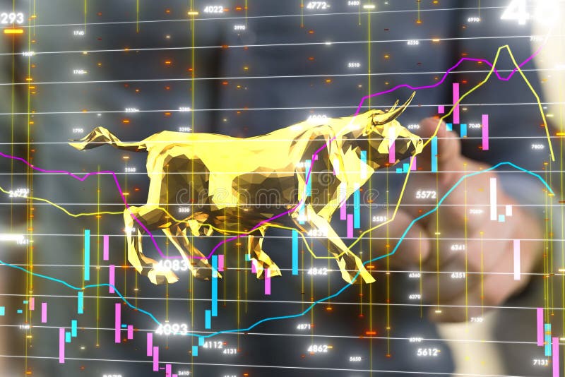 A Bullish Diagram - Graph Stock Trading Stock Photo - Image of data ...