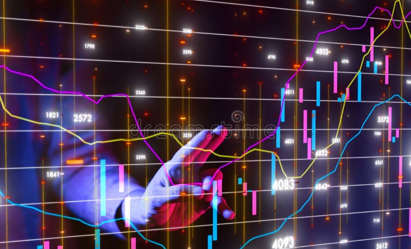 A Bullish Diagram - Graph Stock Trading Stock Image - Image of monitor ...