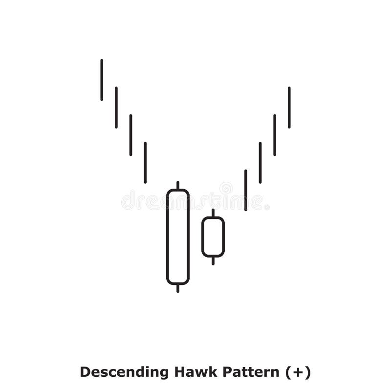 Descending Hawk Pattern (+) White & Black - Round Stock Vector ...