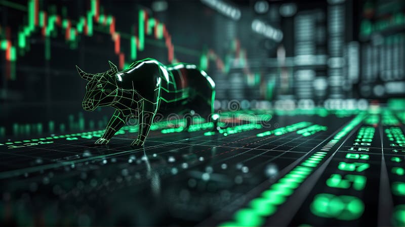 Bullish Trading Chart Illustration Stock Illustration - Illustration of ...