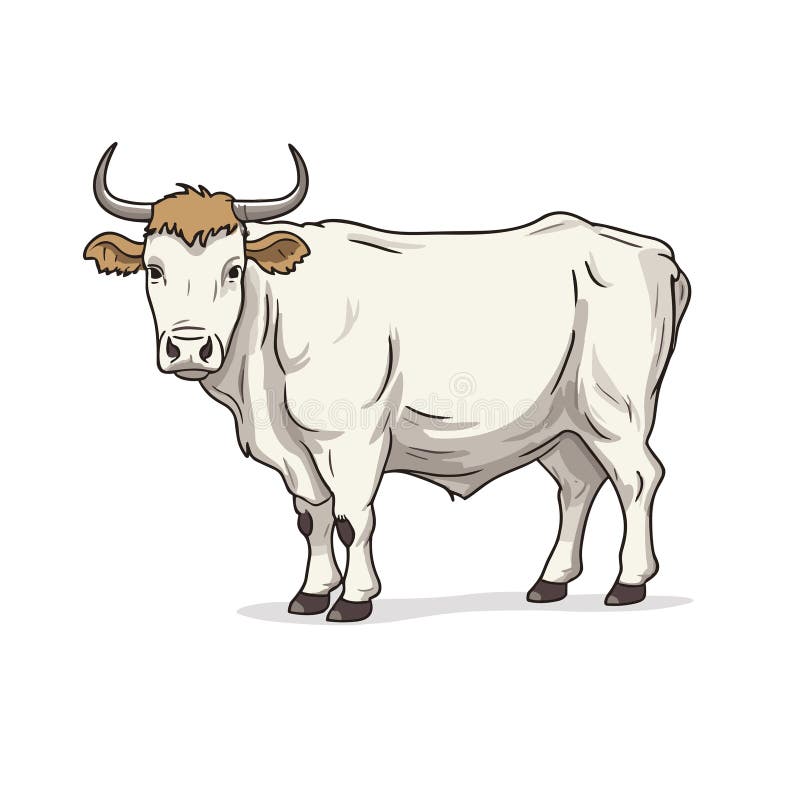 Bullock Hand-drawn Illustration. Bullock. Vector Doodle Style Cartoon ...