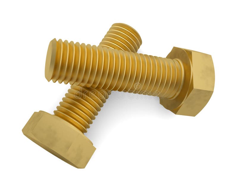 Bullone d'ottone illustrazione di stock. Illustrazione di ingegneria ...