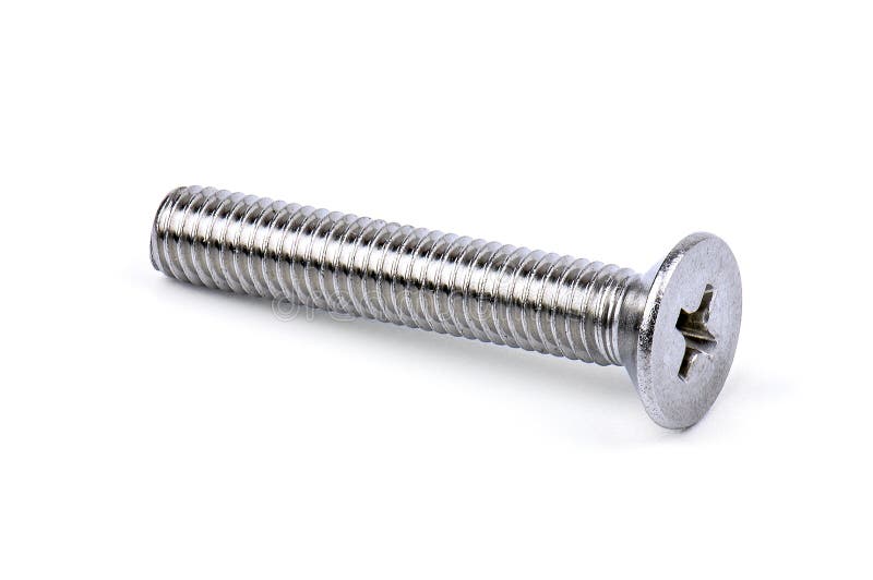 Bullone di vite isolato fotografia stock. Immagine di macro - 145871522