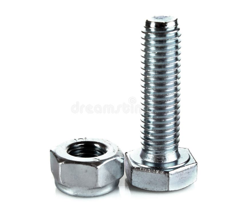 Bullone e vite con immagine stock. Immagine di grande - 19135169