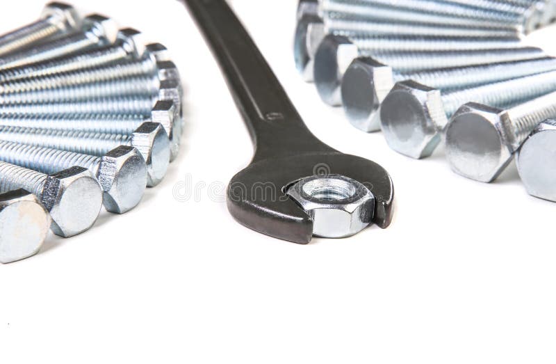 Chiavi Inglesi, Bulloni E Dadi Immagine Stock - Immagine di bullone ...