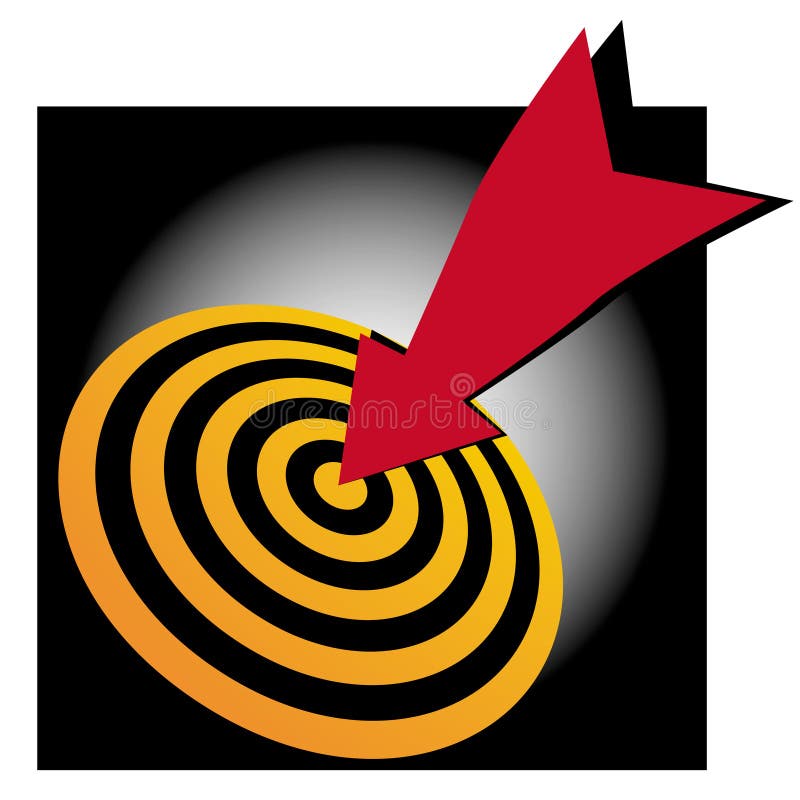 Bulls eye bullseye success stock illustration. Illustration of ...