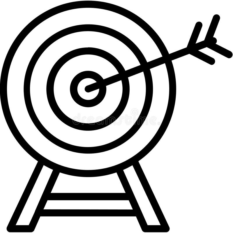 Bullseye Outline Vector Icon that Can Easily Edit or Modify . Stock ...
