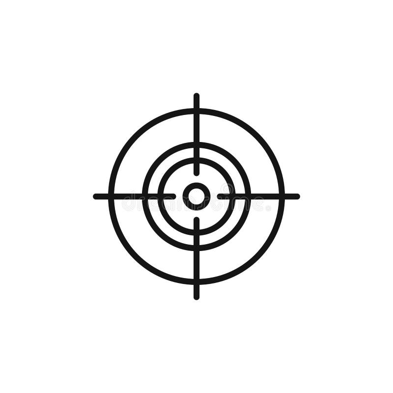 Target Bullseye Pointer Icon Perfect for Precision Apps Stock Vector ...