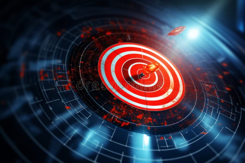 A Bullseye Target with Arrows Forming a Perfect Circle Stock ...