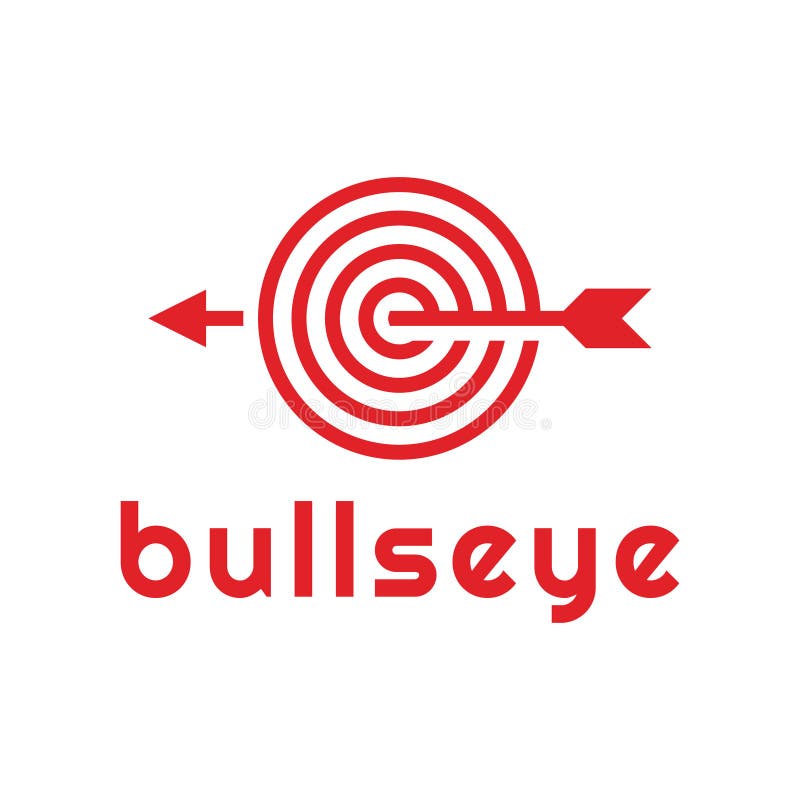 Bullseye or on Target Logo Design Stock Vector - Illustration of center ...