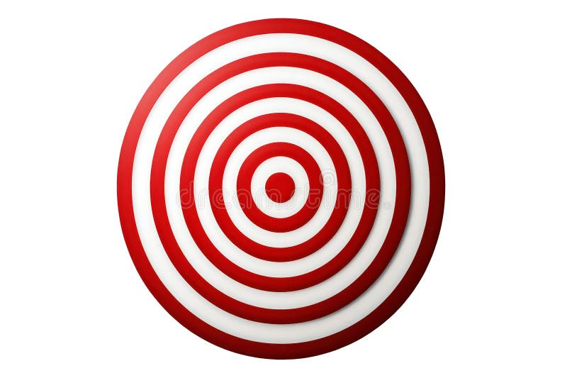 Bullseye Target, Red and White Concentric Circles, Graphic Symbol on ...