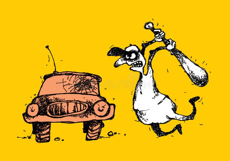 Bully and car stock illustration. Illustration of force - 66586115