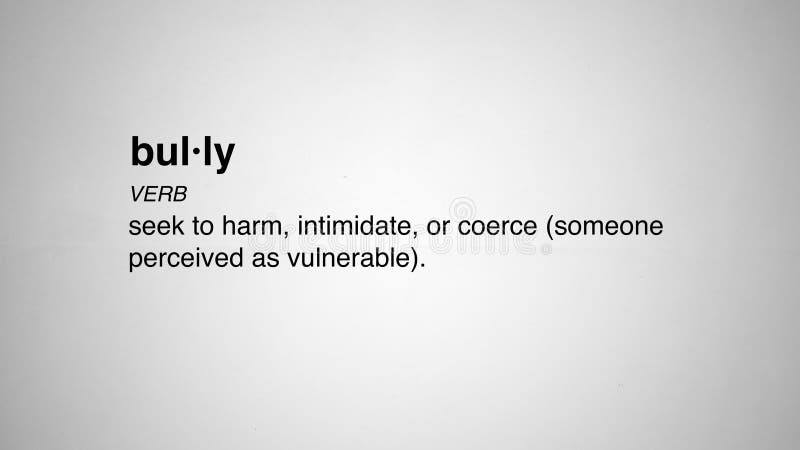 24 Bully Definition Dictionary 2d Animation Graphic White Background ...