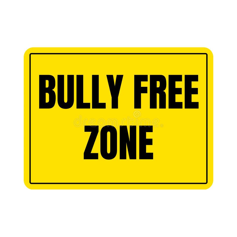Bully Free Zone Symbol Icon Stock Illustration - Illustration of ...