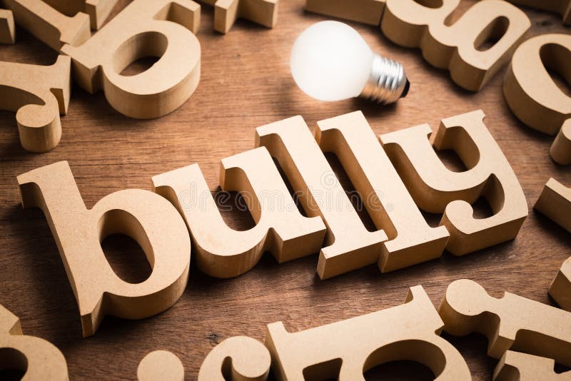 Bully Wood Word stock image. Image of harassment, bullying - 159545847