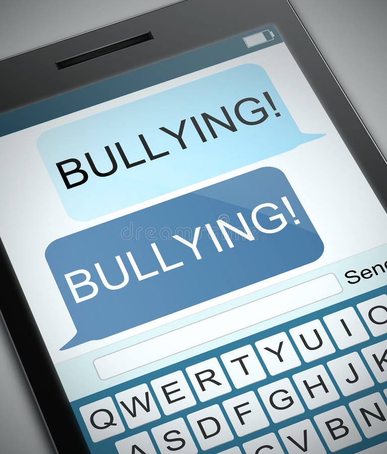 Bullying through Cell Phone Stock Vector - Illustration of cell, media ...