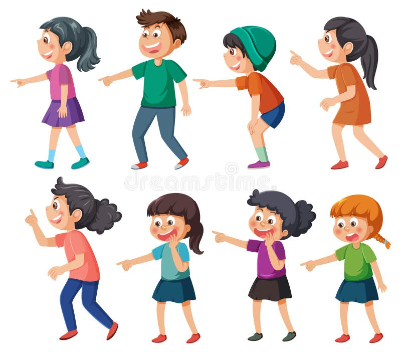 Bullying Kids Character Collection Stock Vector - Illustration of grief ...