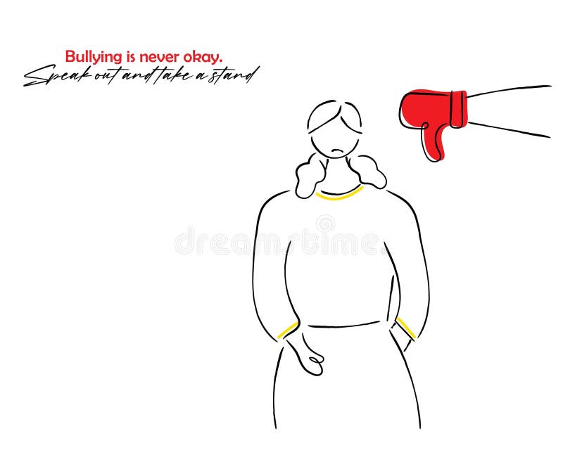 Bullying is never okay stock vector. Illustration of concept - 291269797