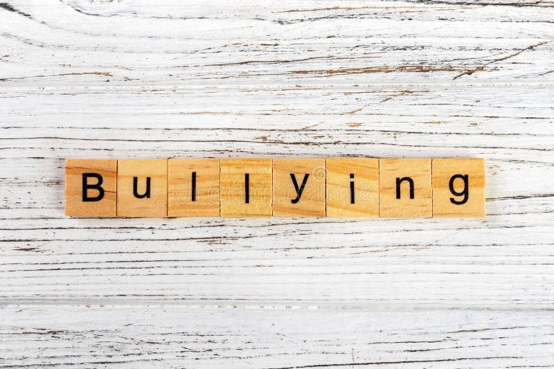 Bullying of the Word on Paper. Concept Stock Image - Image of hand ...