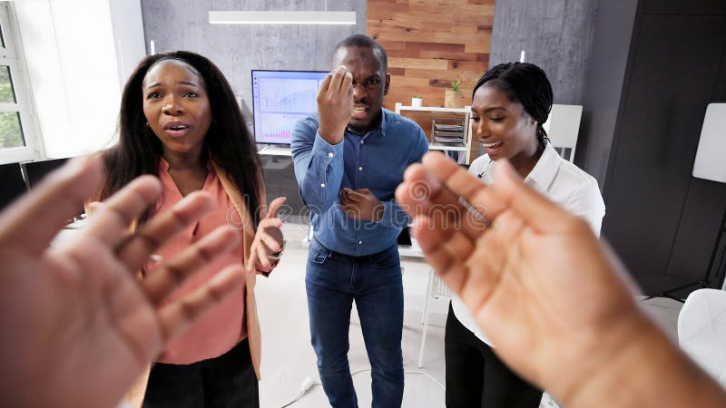 Bullying Worker Colleague at Workplace. Angry People Stock Photo ...