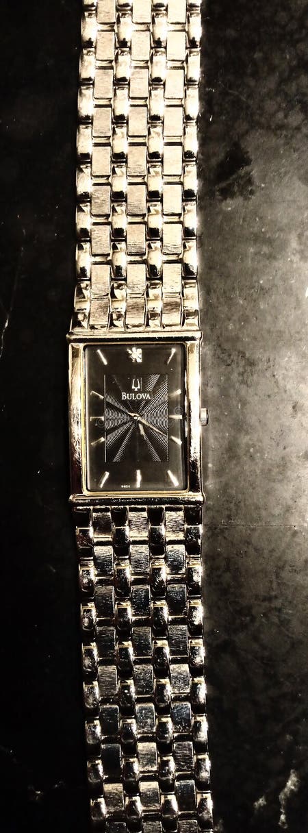 Bulova Men& X27;s Watch Rectangular Face Editorial Image - Image of ...