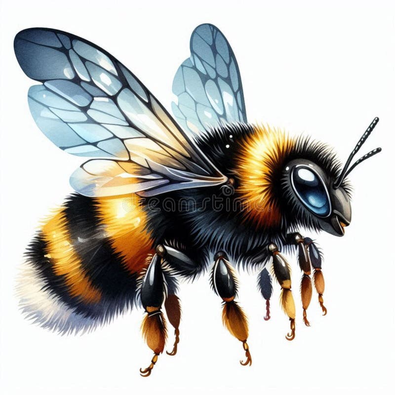 Bumble Bee Illustration stock illustration. Illustration of wasp ...