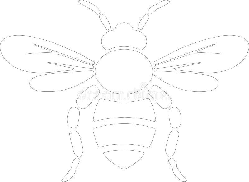 Bumblebee Outline Silhouette Generative Ai Stock Vector - Illustration ...