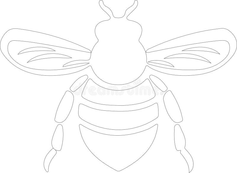 Bumblebee Outline Silhouette Generative Ai Stock Vector - Illustration ...