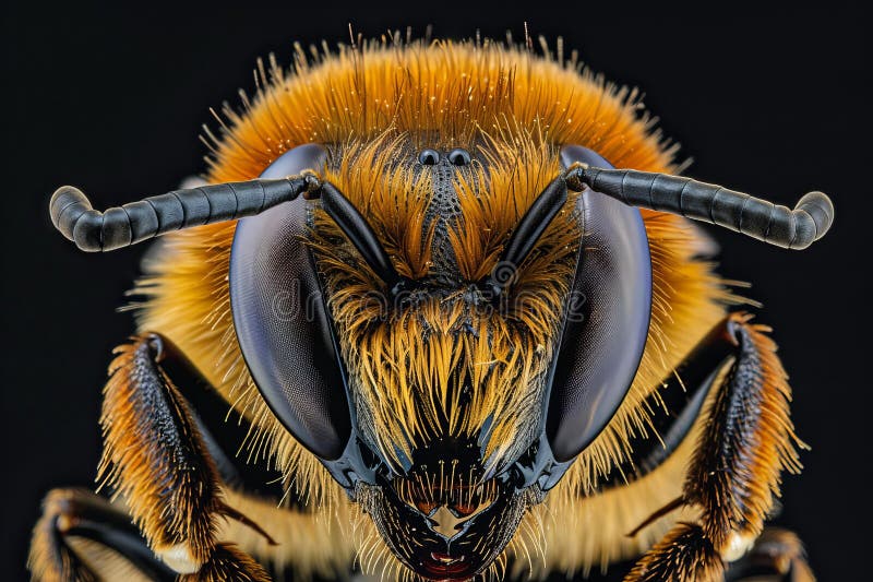 Macro Photography of a Bumblebee Showing Its Beautiful Colors Stock ...
