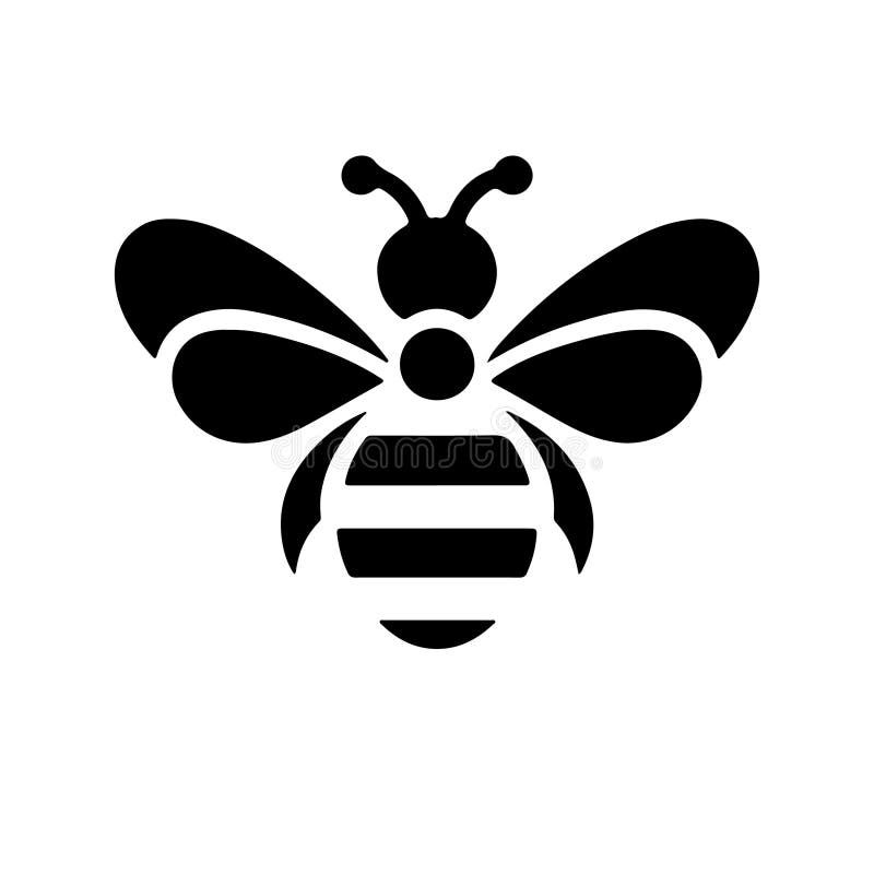 Bumblebee Silhouette Vector Logo Stock Illustration - Illustration of ...