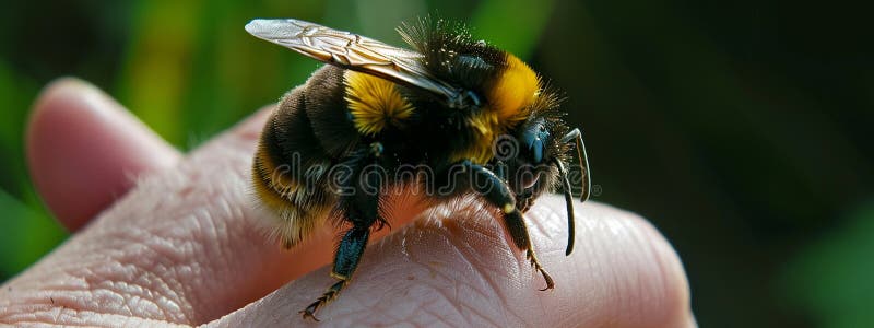Bumblebee sting close-up stock image. Image of wildlife - 343200499
