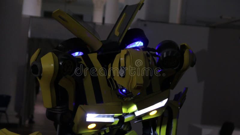 The Bumblebee Transformer stock video. Video of costumed - 115748883