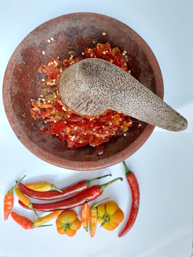 Bumbu Ulek or Indonesian Mashed Seasoning Stock Image - Image of ...