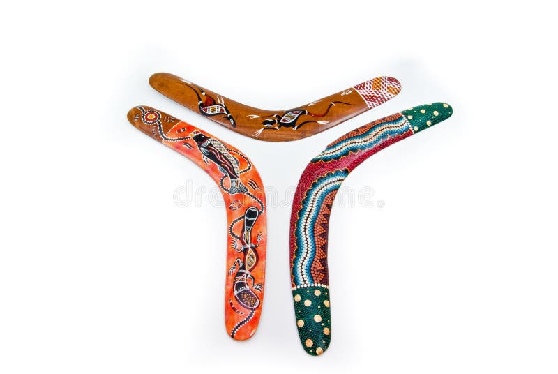 Bumerangs australianos foto de archivo. Imagen de arte - 14047002