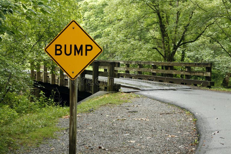 Bump ahead stock image. Image of road, bridge, travel - 5735587