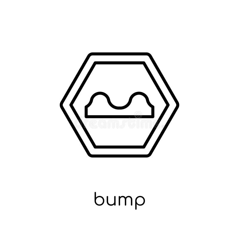 Bump Sign Linear Icon. Modern Outline Bump Sign Logo Concept on Stock ...