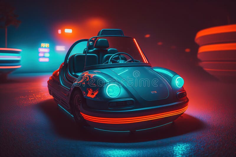 Bumper Car Ride At A Theme Park Stock Illustration Illustration Of Race Transport 272089366