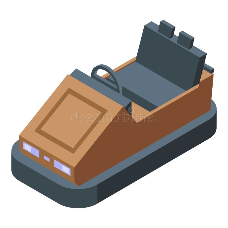 Bumper Car Waiting for Passengers at Amusement Park Ride Stock Vector ...