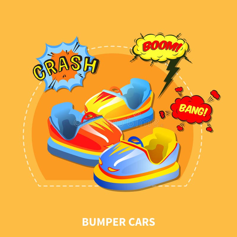 Bumper Cars Concept Vector Illustration Stock Vector - Illustration of ...