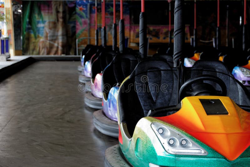 Bumper cars at fun fair stock photo. Image of vehicle - 30331910
