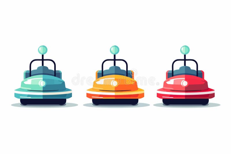 Bumper Cars Vector Flat Minimalistic Isolated Illustration Stock Vector ...